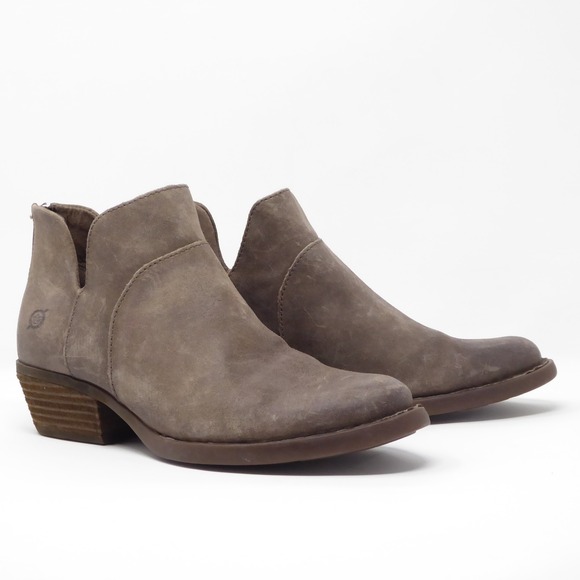 Born | Shoes | Born Kerri Womens Ankle Boots Leather Brown Side Zip ...